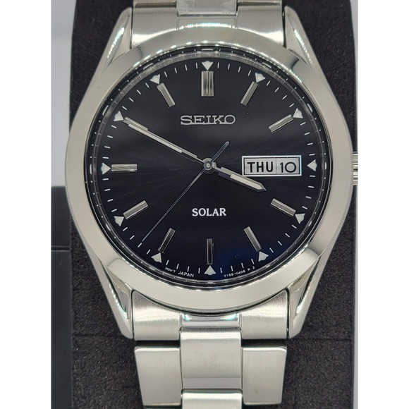 Seiko | Accessories | Seiko Mens Stainless Steel Solar Watch | Poshmark